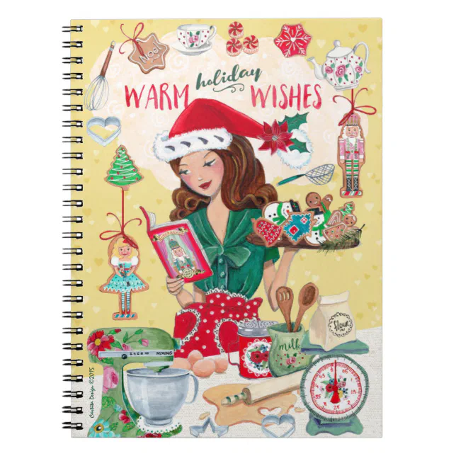 Warm Holiday Wishes | Recipe | Photo Notebook | Zazzle
