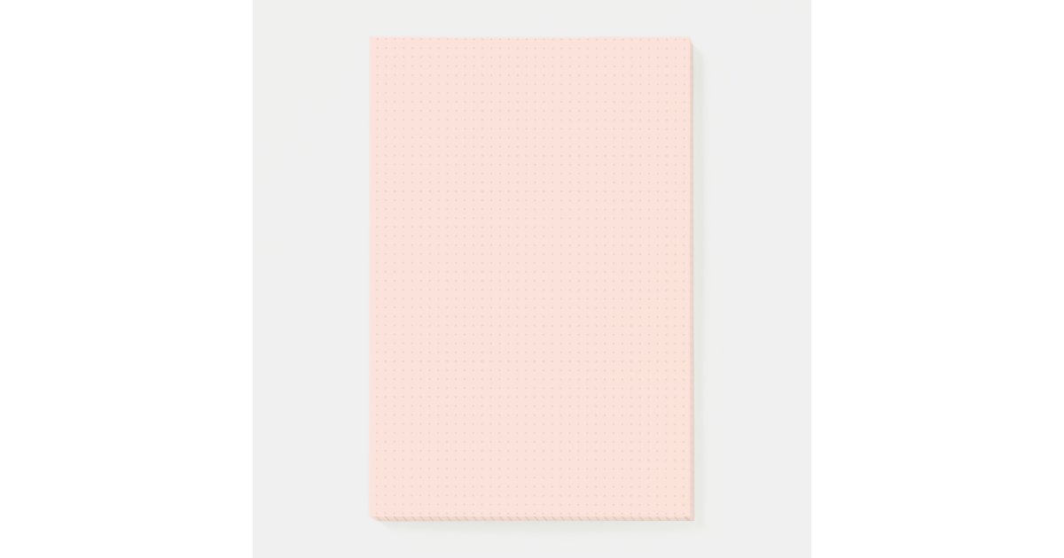 Warm Pink Light Dot Grid Notes | Zazzle