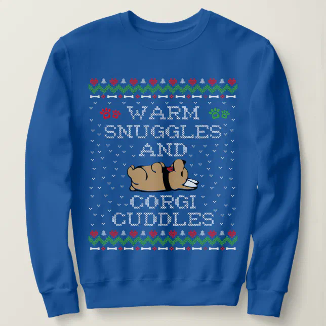 Warm Snuggles And Corgi Cuddles Ugly Sweater | Zazzle