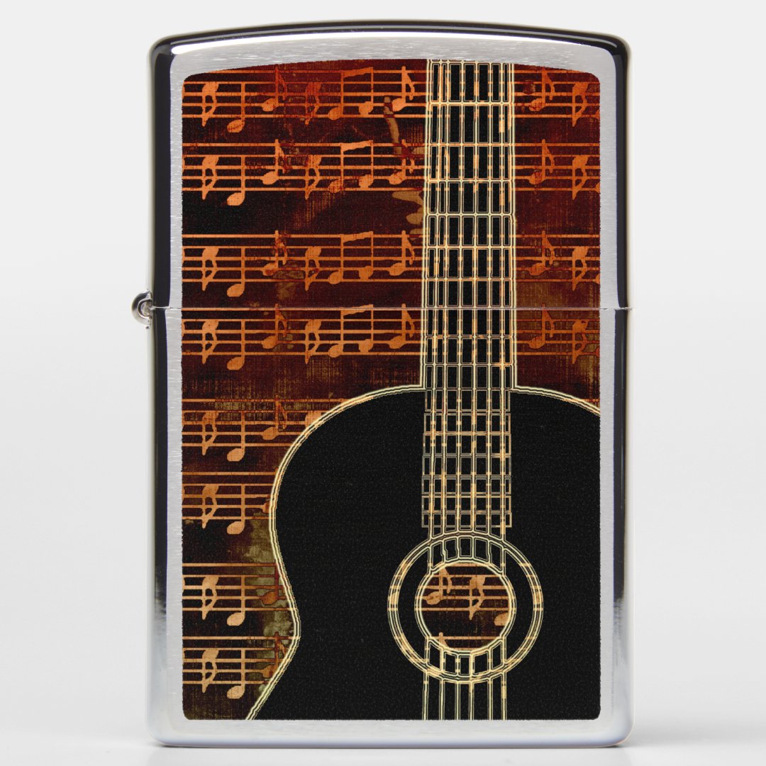 Warm Tones Guitar ID280 Zippo Lighter | Zazzle