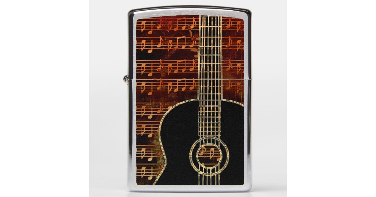 Warm Tones Guitar ID280 Zippo Lighter | Zazzle