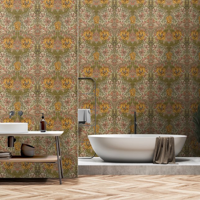 warm patterned wallpaper