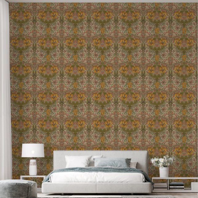 warm patterned wallpaper