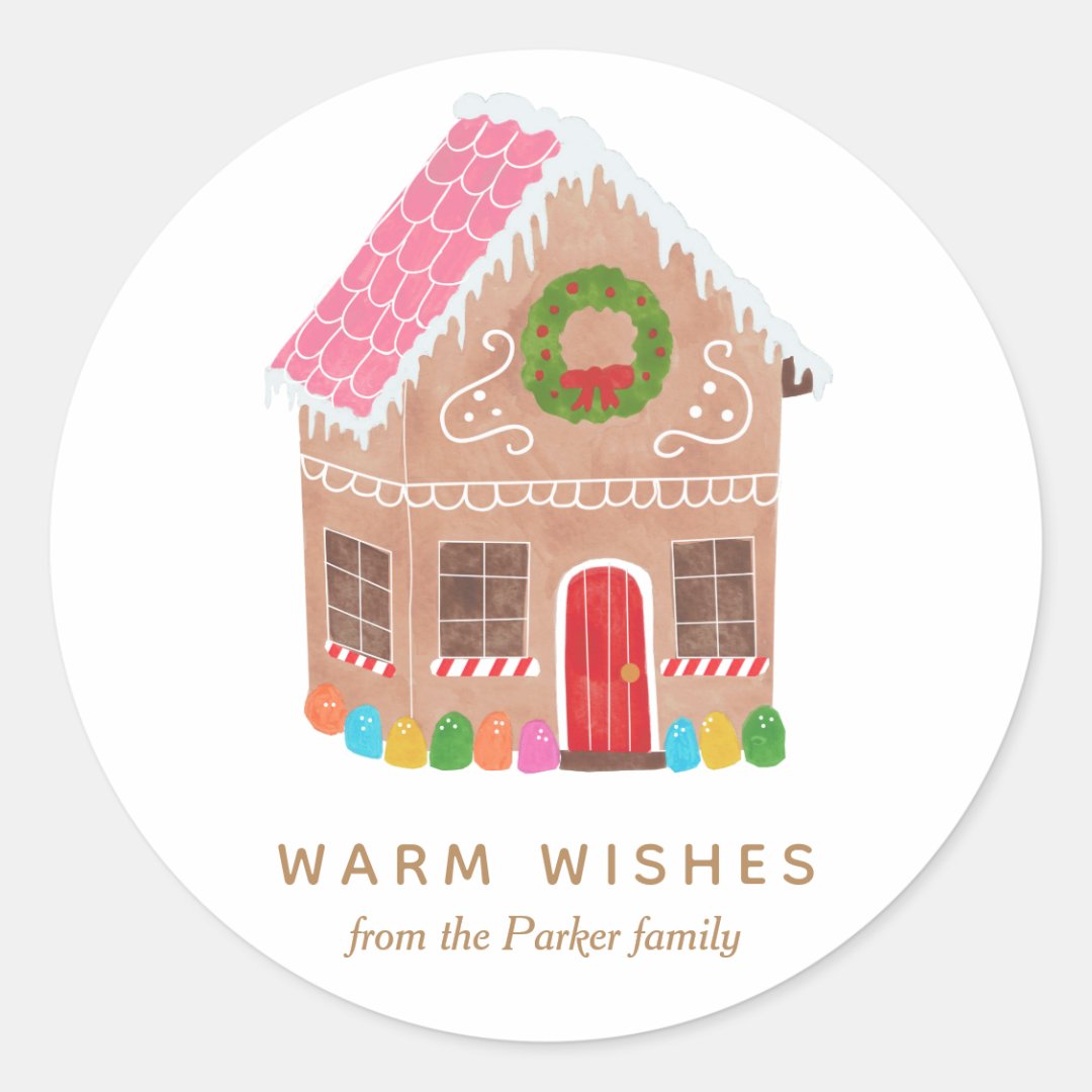 Warm Wishes Classic Round Sticker | Zazzle