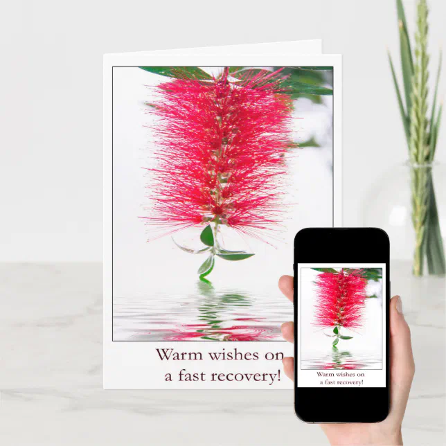 Warm Wishes On A Fast Recovery Flower Card | Zazzle