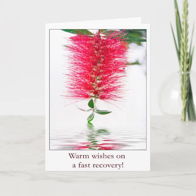 Warm Wishes On A Fast Recovery Flower Card | Zazzle