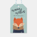Warm Wishes | Personalized Winter Fox Gift Tags | Zazzle