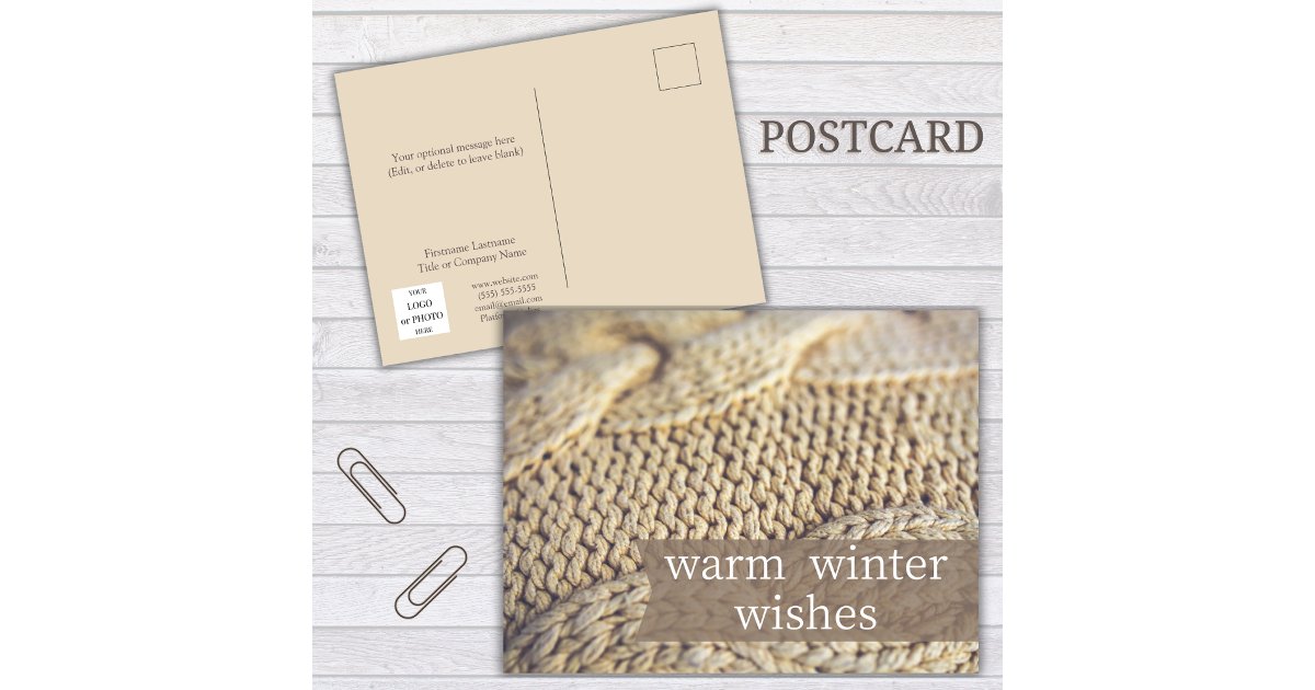 Warm Wishes Realtor Happy Holidays Postcard | Zazzle