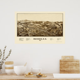 Warner, NH Panoramic Map - 1887 Poster | Zazzle