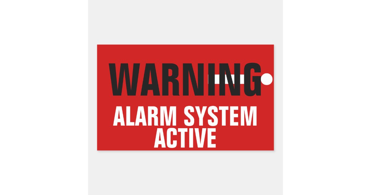 Warning Alarm System Active Stickers | Zazzle