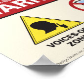 Warning! ASL only. Voices off poster. Poster | Zazzle