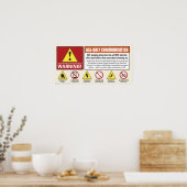 Warning! ASL only. Voices off poster. Poster | Zazzle