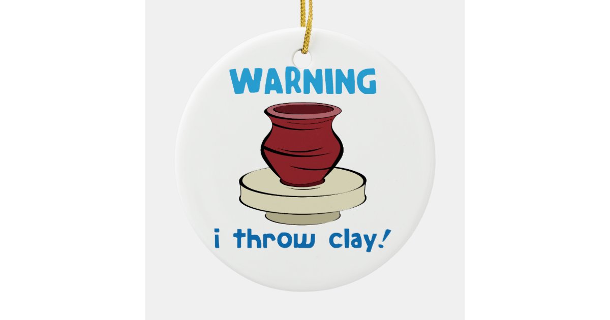 Warning Ceramic Ornament | Zazzle