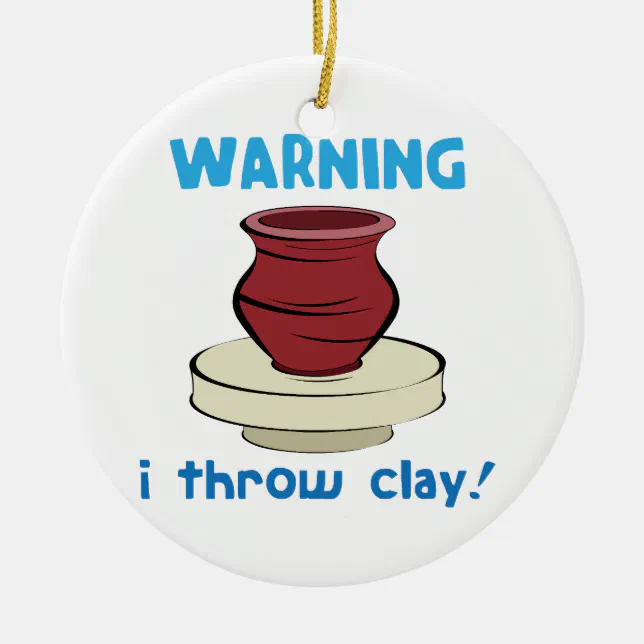Warning Ceramic Ornament | Zazzle