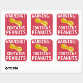 Warning Contains Peanuts Food Alert Stickers | Zazzle