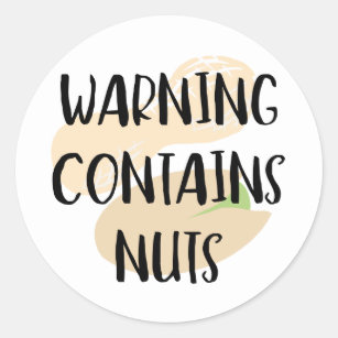 Contains Nuts Stickers | Zazzle