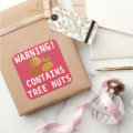 Warning Contains Tree Nuts Food Alert Stickers | Zazzle