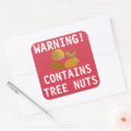 Warning Contains Tree Nuts Food Alert Stickers | Zazzle