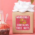 Warning Contains Tree Nuts Food Alert Stickers | Zazzle
