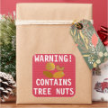 Warning Contains Tree Nuts Food Alert Stickers | Zazzle