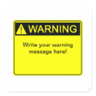 Warning! - Create your custom warning label! Rectangular Sticker | Zazzle