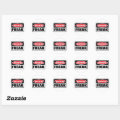 Warning FREAK Sticker | Zazzle