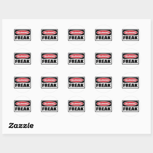 Warning FREAK Sticker | Zazzle