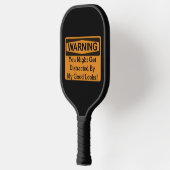Warning Funny Quote Distracted Handsome Smack Talk Pickleball Paddle ...