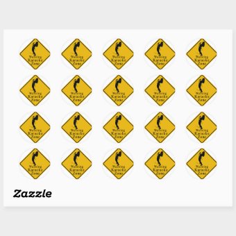 Warning karaoke zone classic round sticker | Zazzle