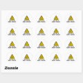 WARNING - Keep Out of Direct Sunlight Classic Round Sticker | Zazzle