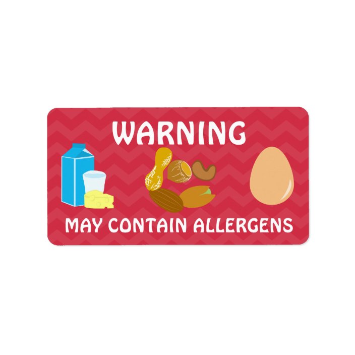 Warning May Contain Allergens Alert Stickers | Zazzle.com