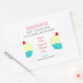 Warning May Contain Allergens Custom Square Sticker | Zazzle