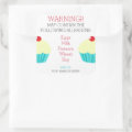 Warning May Contain Allergens Custom Square Sticker | Zazzle