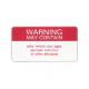 Warning May Contain Customized Ingredients Label | Zazzle