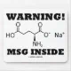 Warning! MSG Inside (Chemical Molecule) Mouse Pad | Zazzle