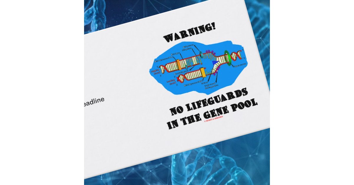 Warning! No Lifeguards In The Gene Pool Business Card | Zazzle