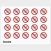 Warning No Symbol Small Custom Sticker | Zazzle