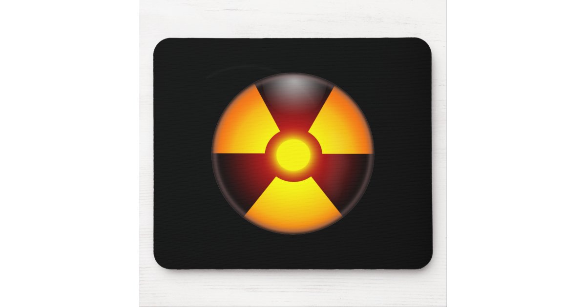 Warning Nuclear Radiation Mouse Pad | Zazzle