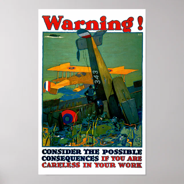 Warning! Poster | Zazzle