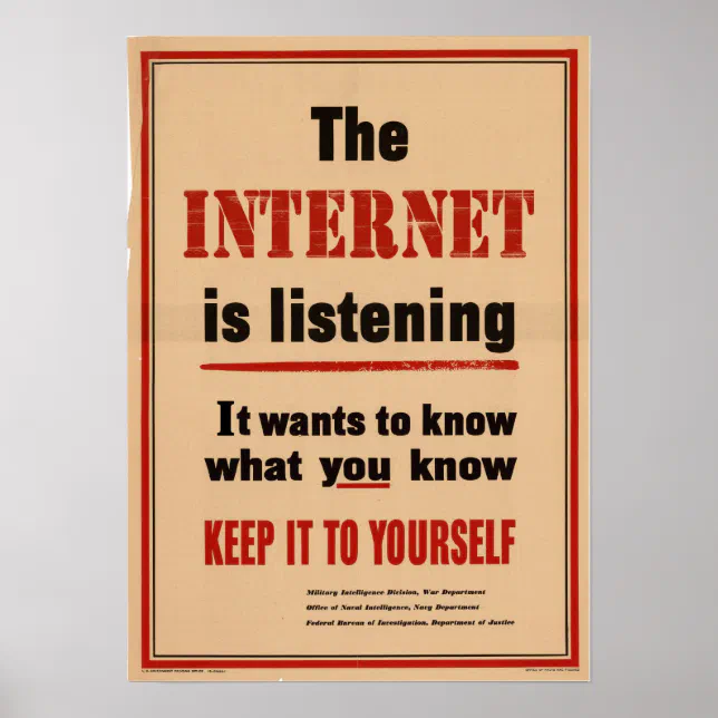 Warning! Poster | Zazzle