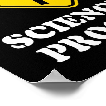 Warning Science In Progress Sign - Funny Scientist | Zazzle