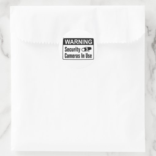 Warning Security Camera In Use Stickers | Zazzle