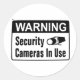 Warning Security Camera In Use Stickers | Zazzle
