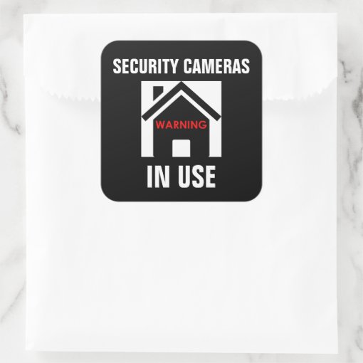 WARNING SECURITY CAMERAS IN USE STICKER | Zazzle