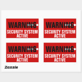 Warning Security System Active Stickers | Zazzle
