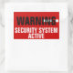 Warning Security System Active Stickers | Zazzle