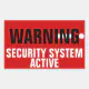 Warning Security System Active Stickers | Zazzle