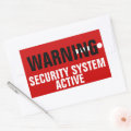 Warning Security System Active Stickers | Zazzle