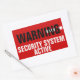 Warning Security System Active Stickers | Zazzle