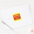 Warning Sign Contents Under Pressure Design Square Sticker | Zazzle